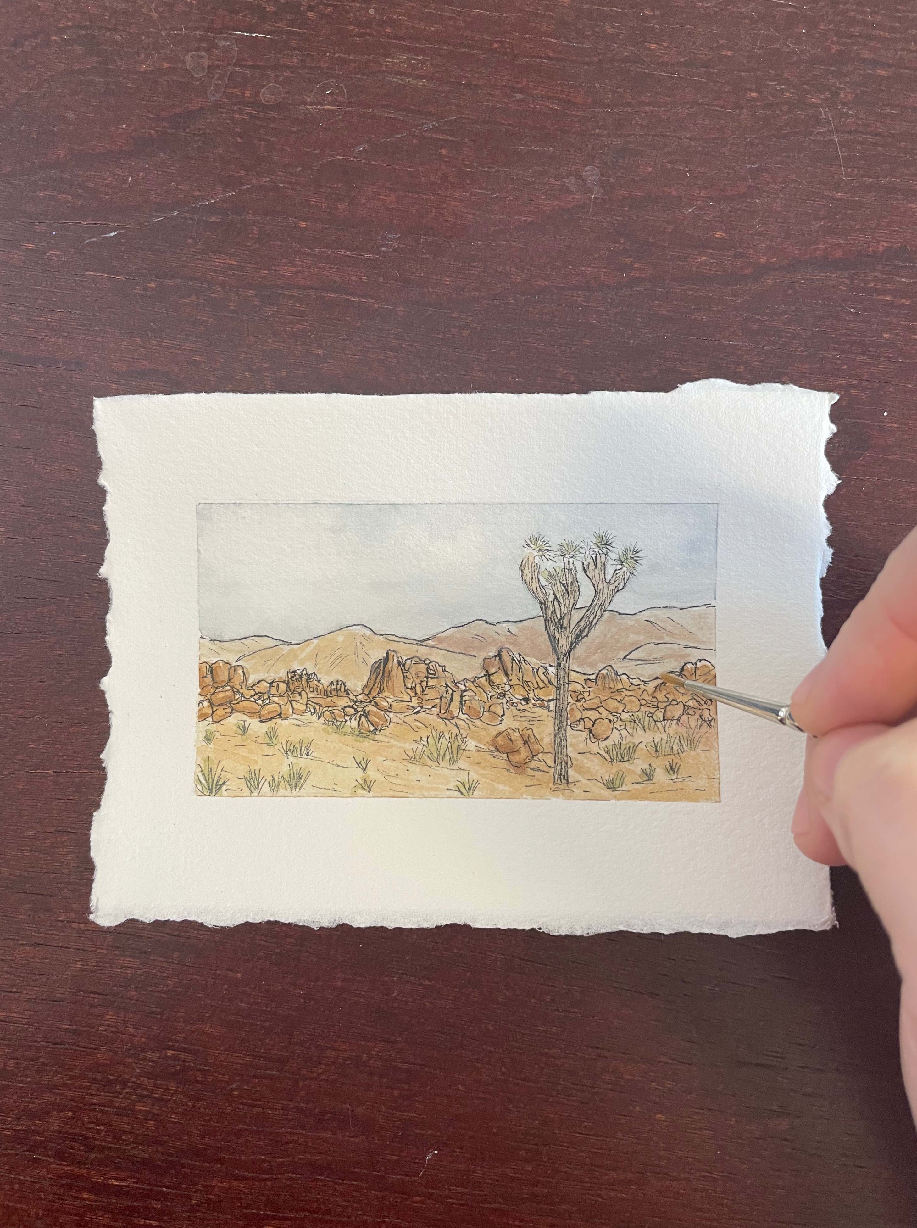 Joshua Tree National Park Mini Watercolor Original – Drawn to Ecology